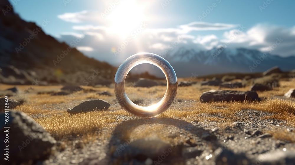 Authentic anamorphic lens flare with ring ghost effect generate ai ...