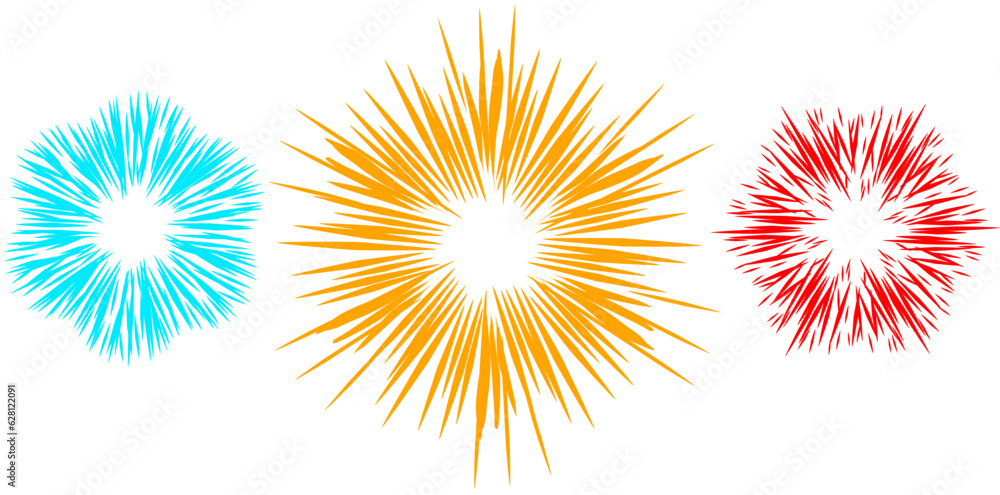 White background with colorful fireworks explosion. Stock Vector ...