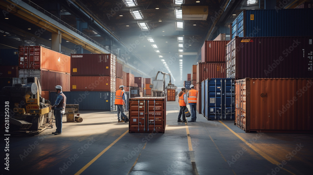 a scene of workers using state-of-the-art technology to track and ...