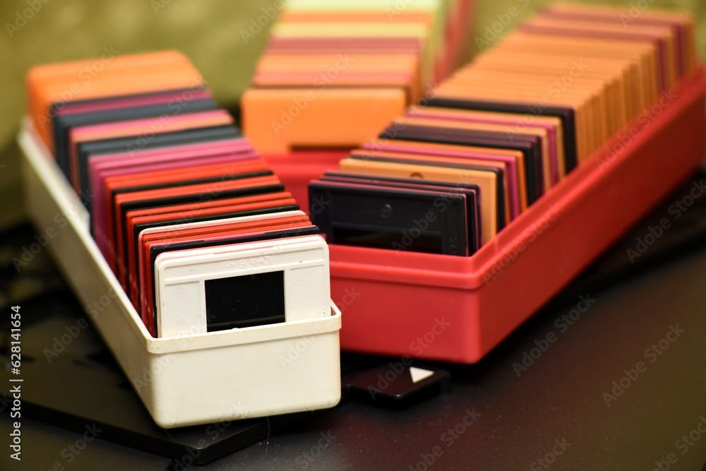 Colorful Photography slide frames with slide scanning frame Stock Photo ...