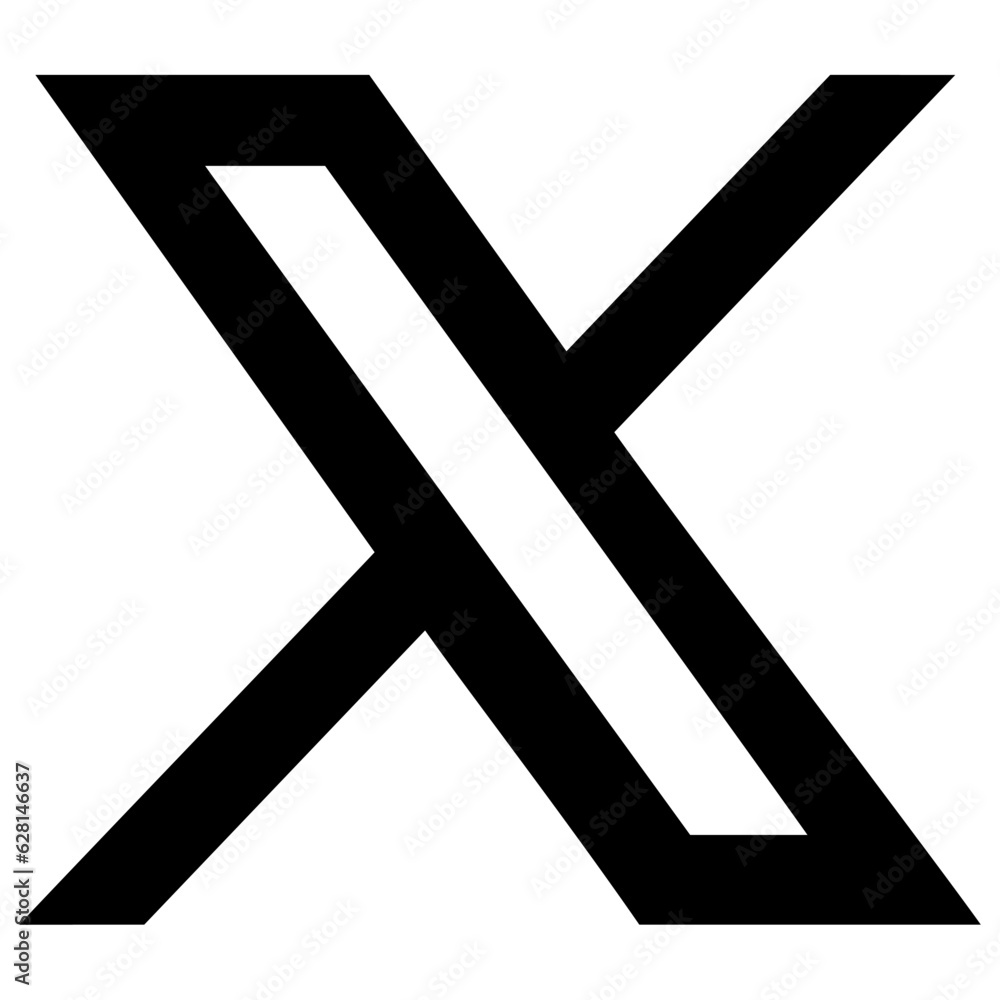 Vetor de Twitter new logo. Twitter X logo. Twitter rebranded as X and ...