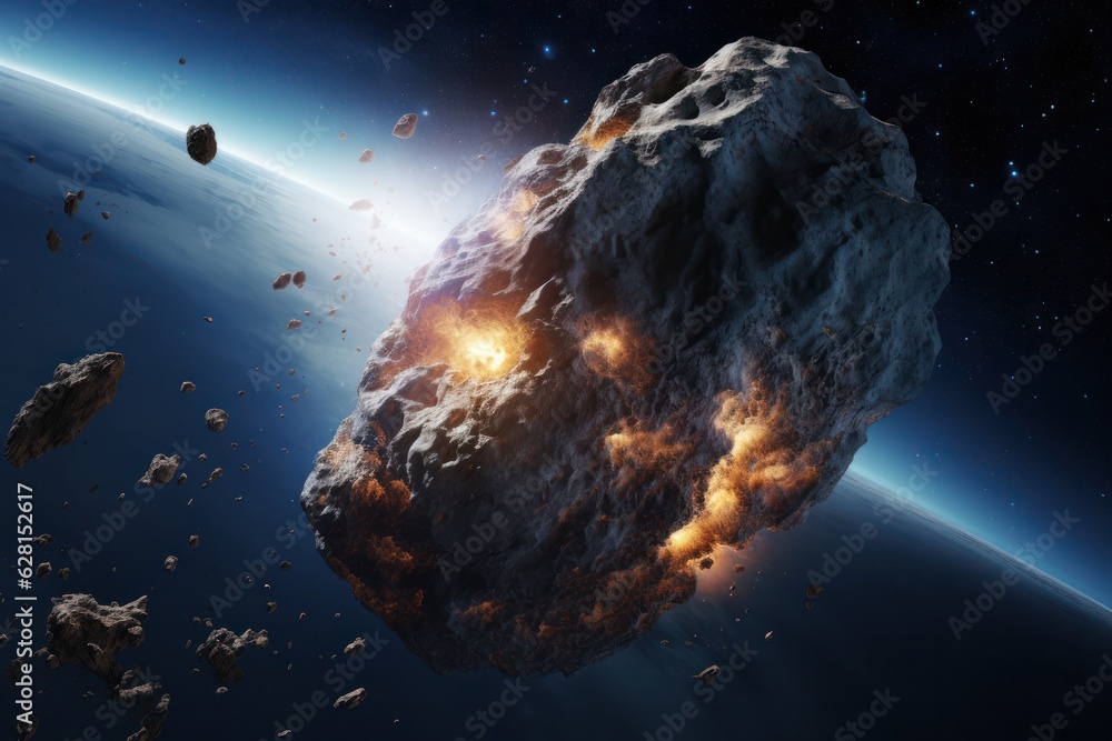 Journey through the cosmic frontier: Asteroids soar in dark, open space ...