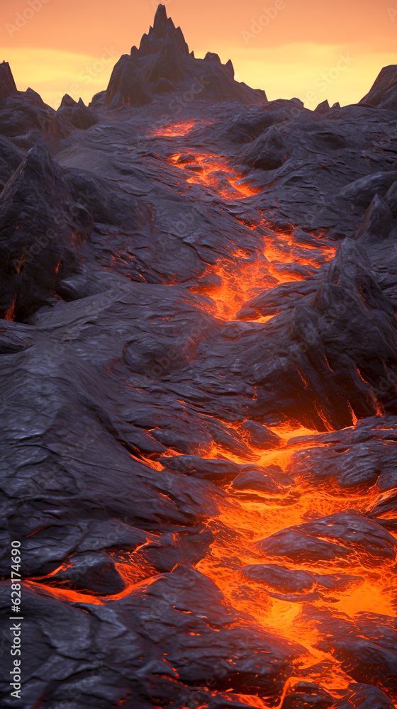 Explore an otherworldly volcanic wasteland, where the seething magma ...