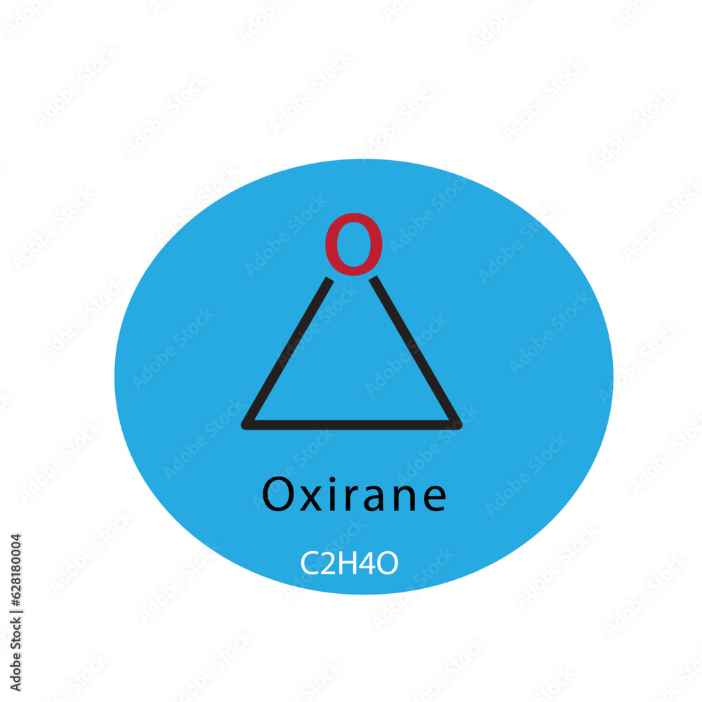 Oxirane Structure chemical formula icon vector logo design template ...