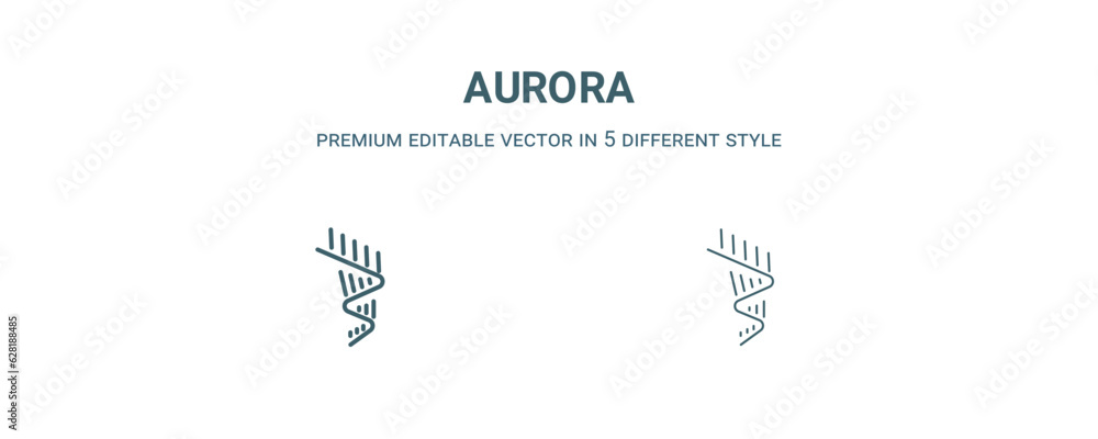 aurora icon. Filled and line aurora icon from weather collection ...