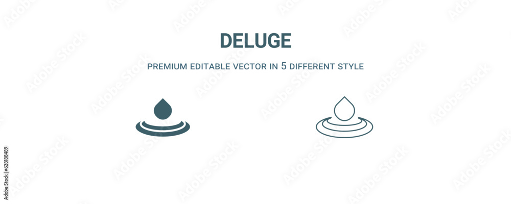 deluge icon. Filled and line deluge icon from weather collection ...