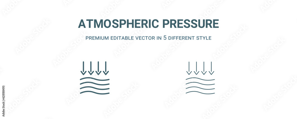 Vecteur Stock atmospheric pressure icon. Filled and line atmospheric ...