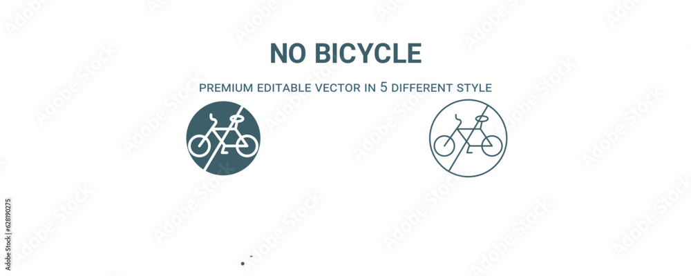 no bicycle icon. Filled and line no bicycle icon from traffic signs ...