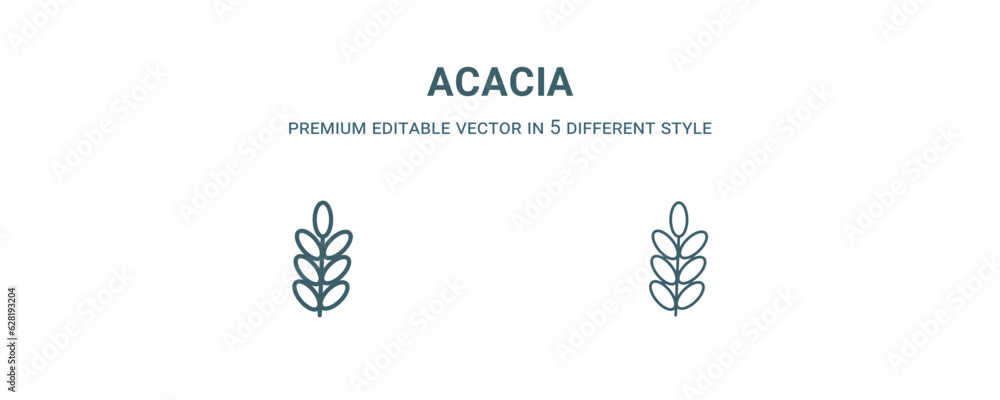 Vecteur Stock acacia icon. Filled and line acacia icon from nature ...