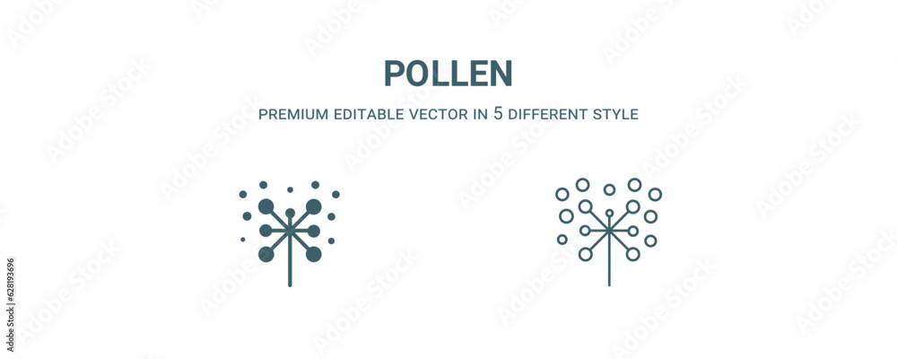 pollen icon. Filled and line pollen icon from nature collection ...