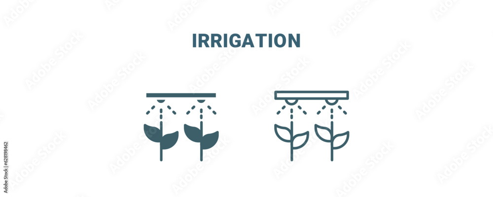 irrigation icon. Line and filled irrigation icon from agriculture and farm collection. Outline ...