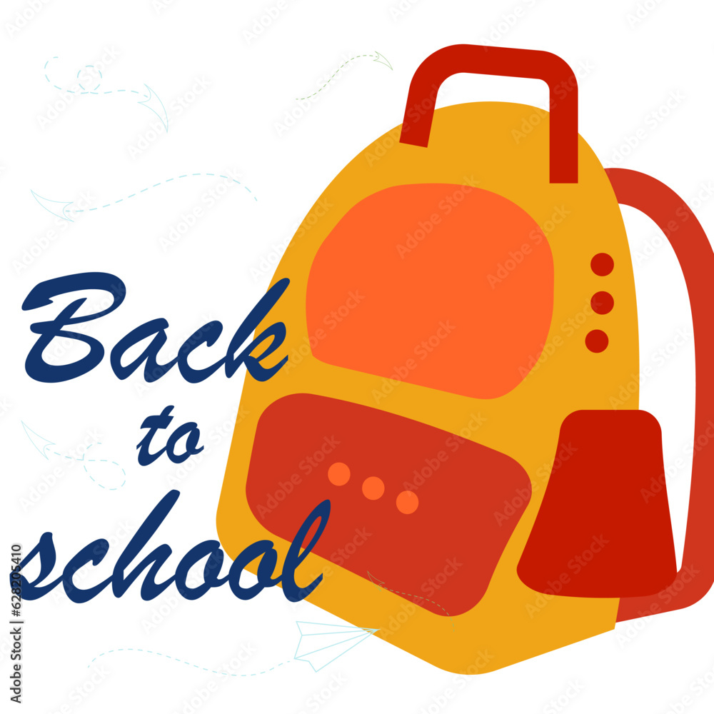 School background, poster. Set of school elements. Back to school. For ...