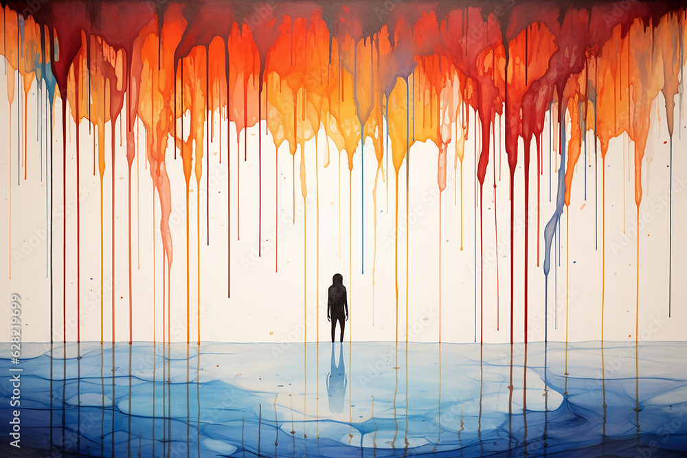 Claustrophobia in the style of abstract surrealism, unsettling and ...