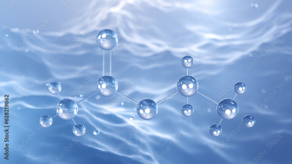 Poster ethyl acetate molecular structure, 3d model molecule, ethyl ...