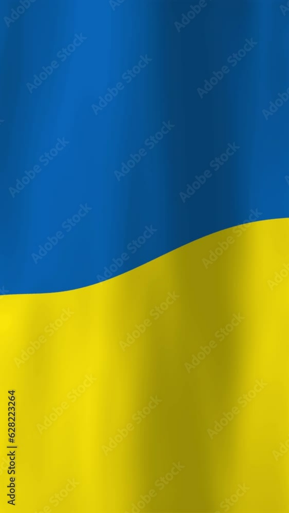 Waving Flag of Ukraine, Vertical Video, 4K Animated Background ...