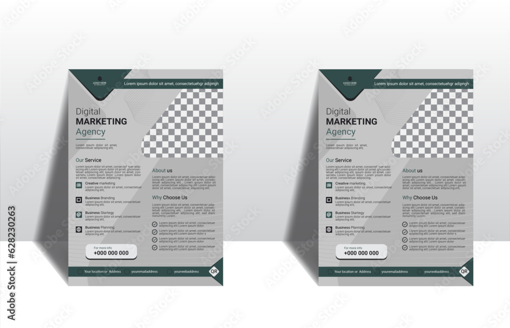 A4 flyer template, modern template and modern design, perfect for ...