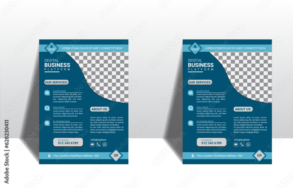 A4 flyer template, modern template and modern design, perfect for ...