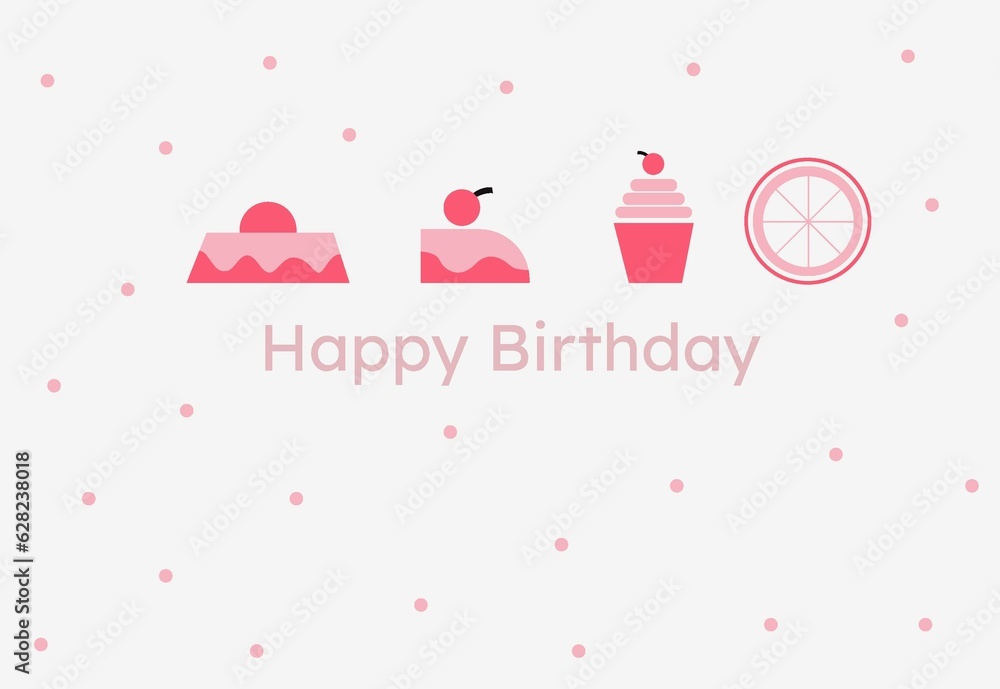 Happy Birthday invitation greeting card.Save the date template.Birthday ...