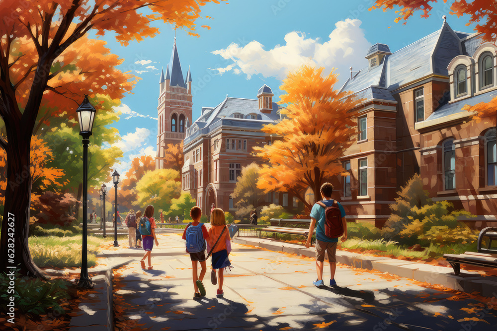 hyper-realistic As the new school year begins, the image captures the ...