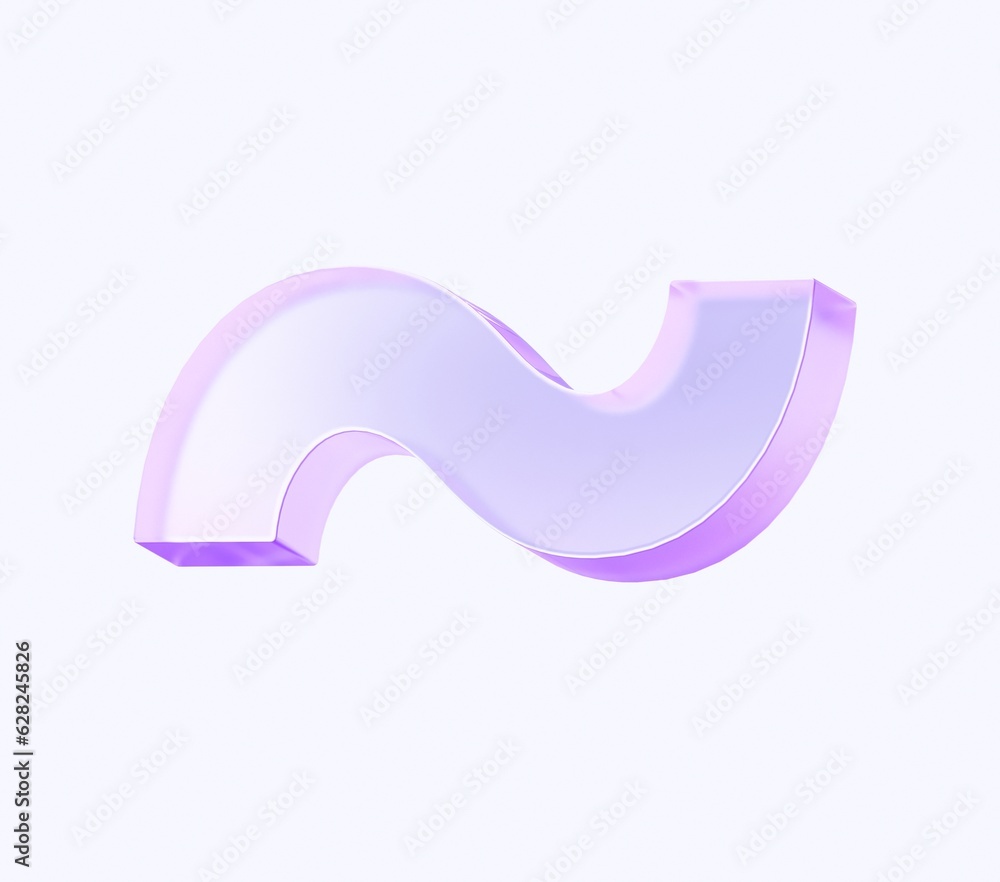 tilde symbol icon with colorful gradient. 3d rendering illustration for ...