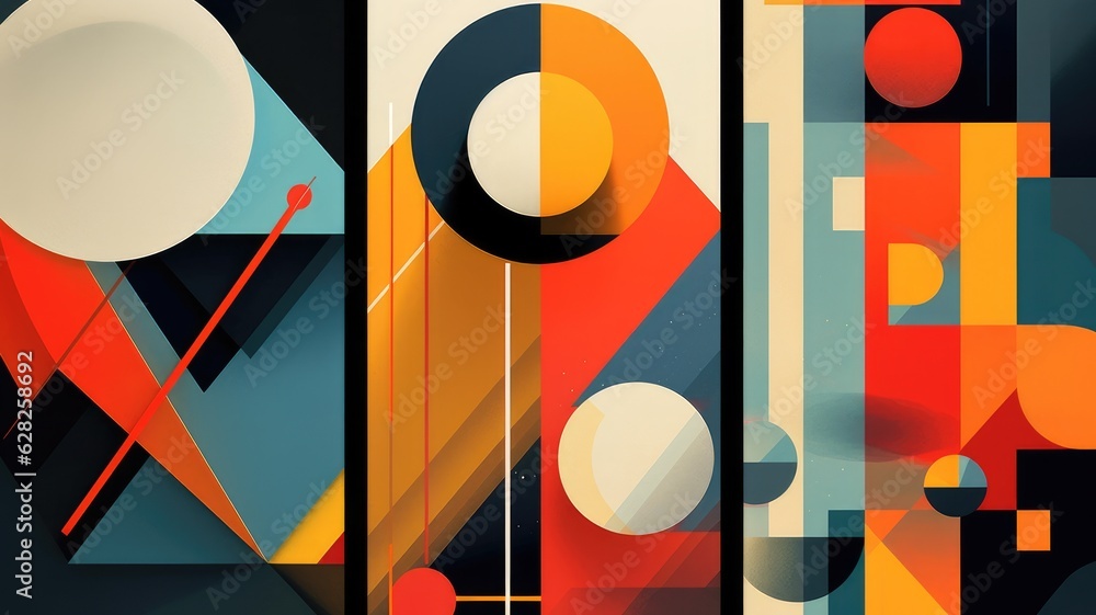 Bold And Abstract Geometric Designs Playing With Lines Angles And Shapes To Create Visually