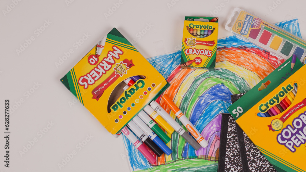 Drawing of a rainbow child artwork using markers crayola Drawing of a ...