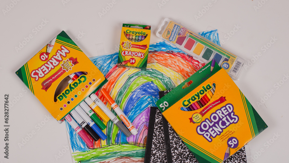 Drawing of a rainbow child artwork using markers crayola Drawing of a ...