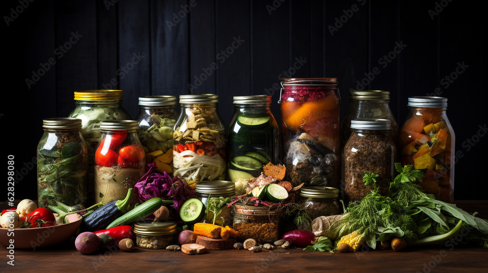 color photo of food waste reduction technology, sustainable consumption ...