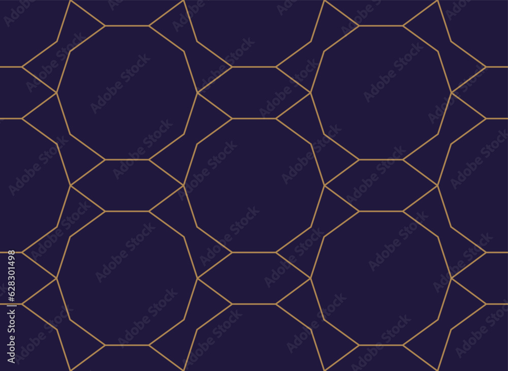 Geometric gold pattern in a linear style for print and decoration ...