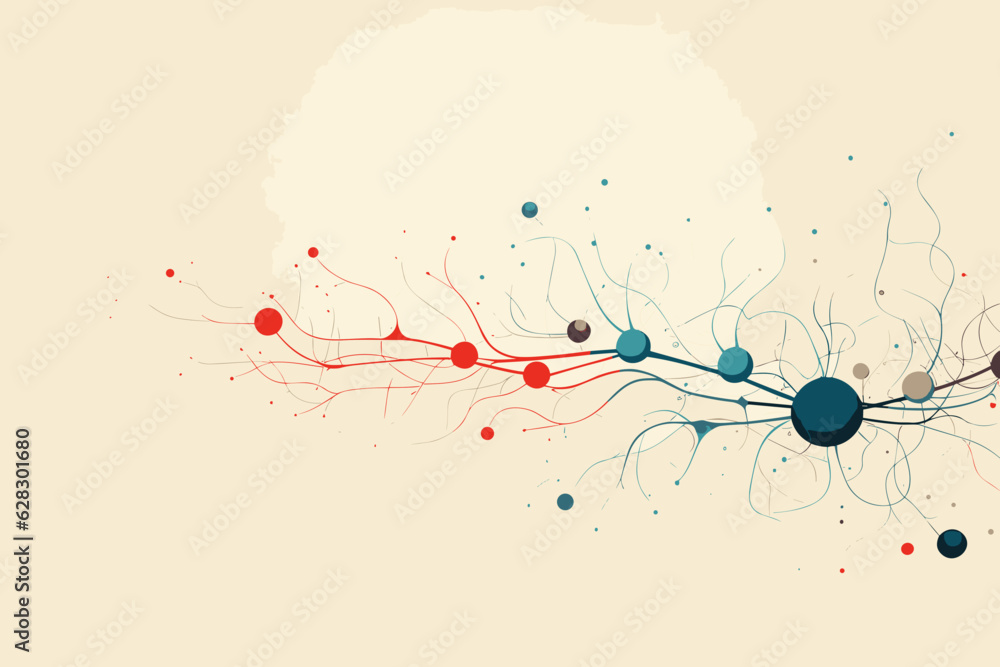 Doodle inspired Nerve, cartoon sticker, sketch, vector, Illustration ...