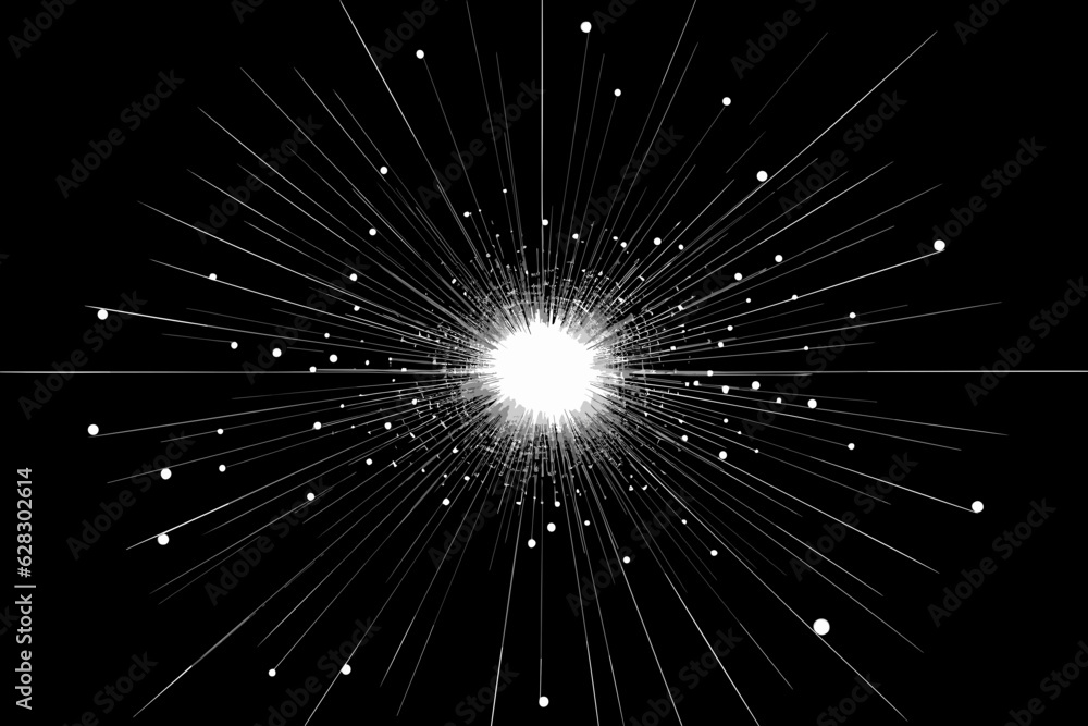 Doodle inspired X-ray diffraction, cartoon sticker, sketch, vector ...