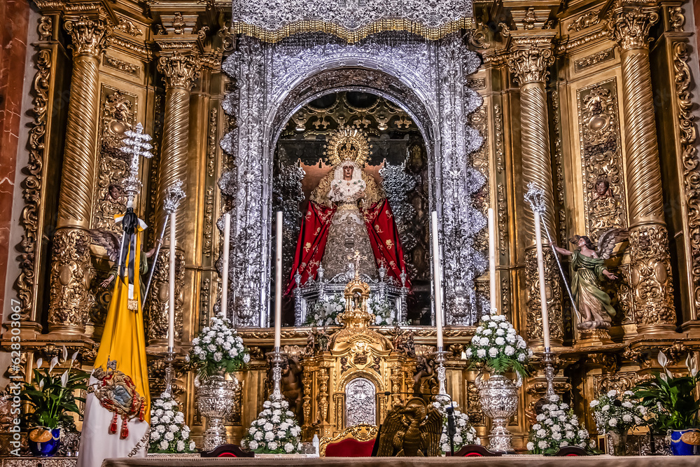 Interior of Church of the Convent of San Jose (built in 1636) belonged ...