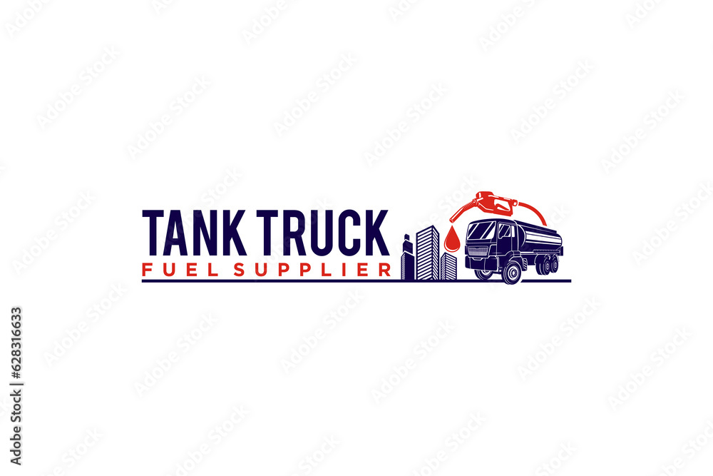 Fuel tank truck logo design industrial energy icon symbol nozzle ...
