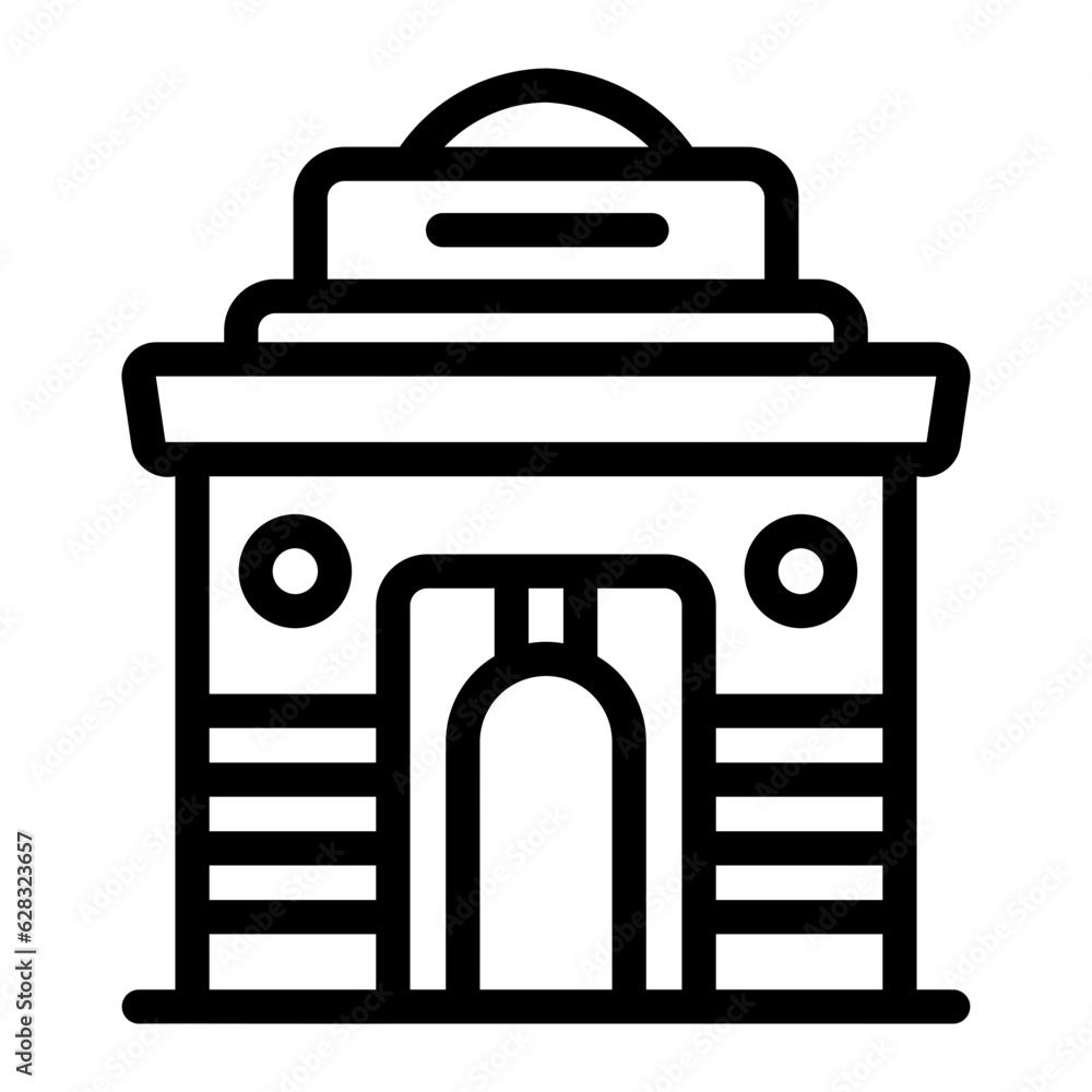 india gate icon Stock Vector | Adobe Stock