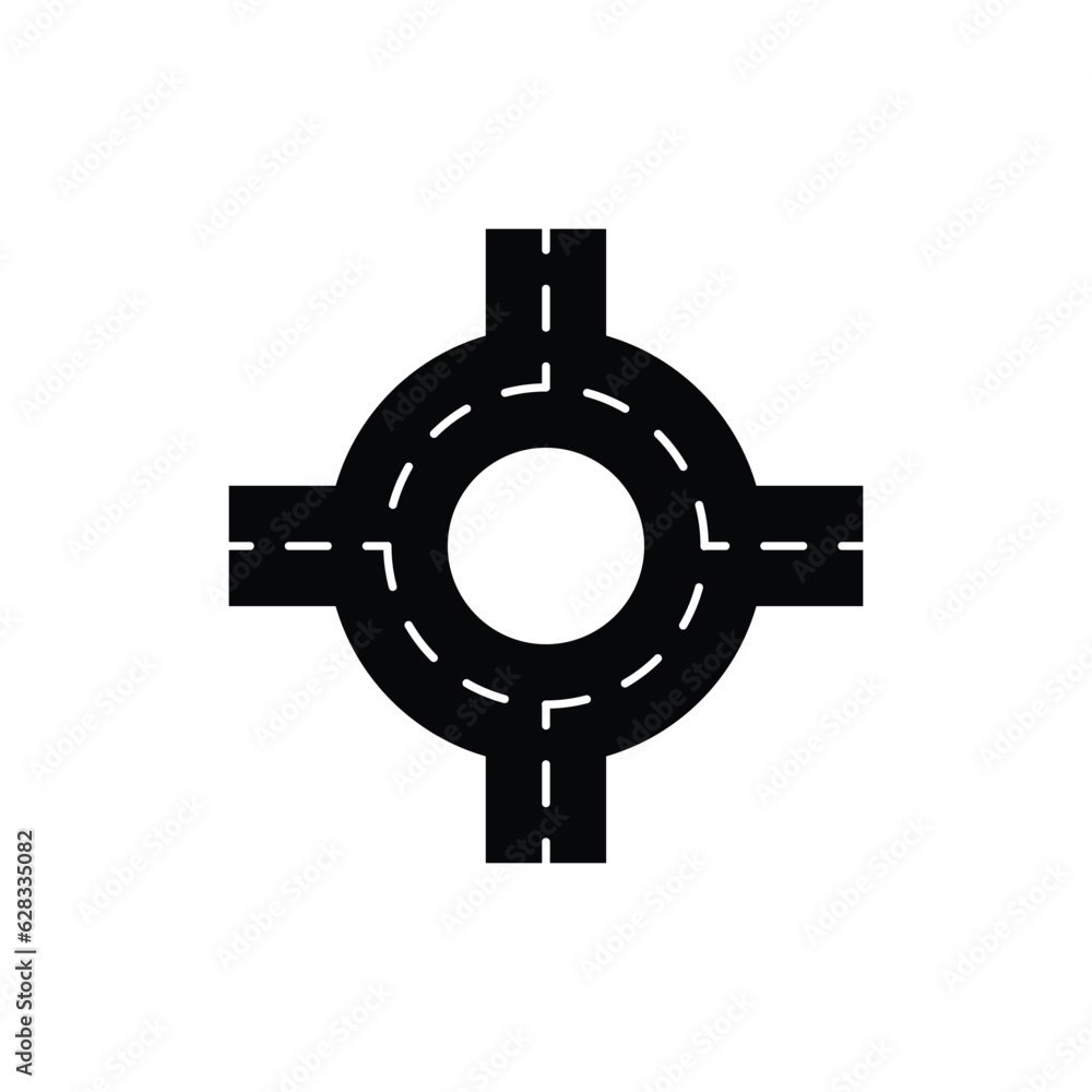 Vecteur Stock Crossroads icon design. road junction icon, intersection ...