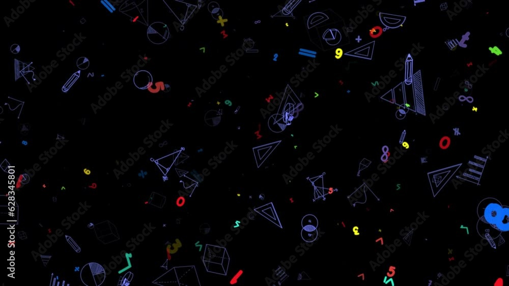 Vídeo do Stock: Math Formulas. Randomly Moving Math Formulas Isolated ...