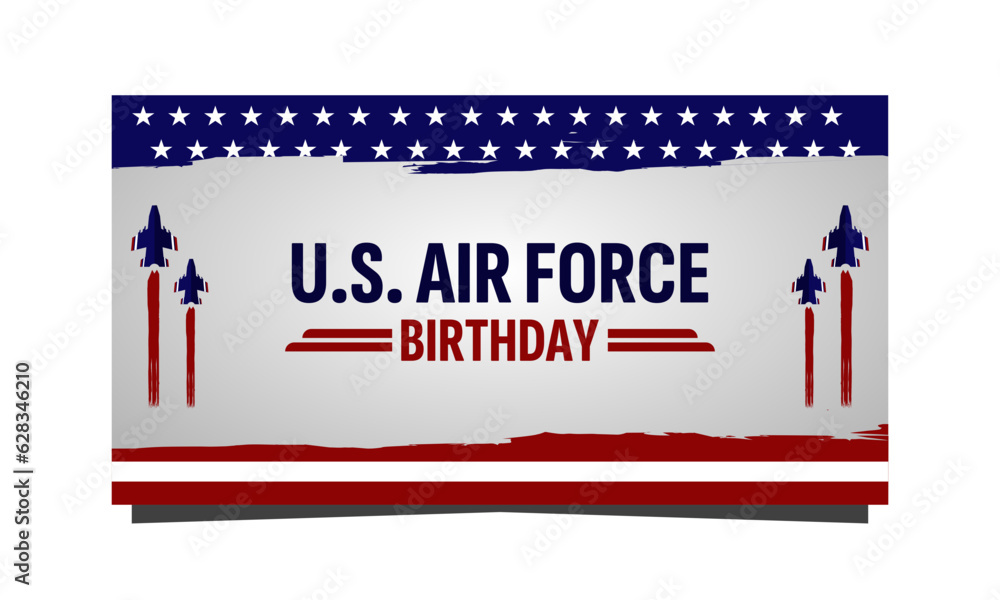 US Air Force birthday banner with United States flag background Stock ...