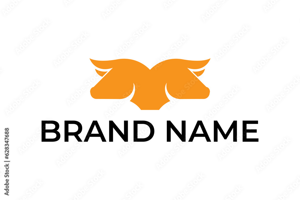 letter m logo design, bull logo design, company logo design, fashion ...