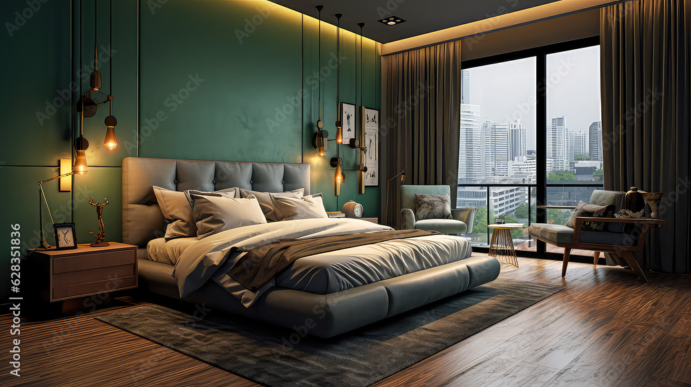 3D rendering Bedroom Concept: A Stylish and Inviting Space for Modern ...
