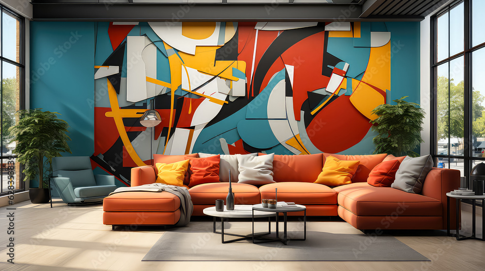 3D rendering Living Room Concept: A Stylish and Inviting Space for ...