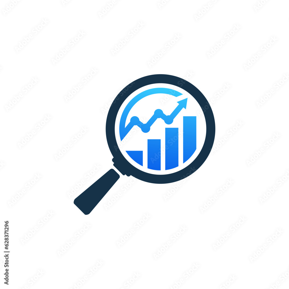 Data analytics logo design. growth arrow logo design for data finance ...