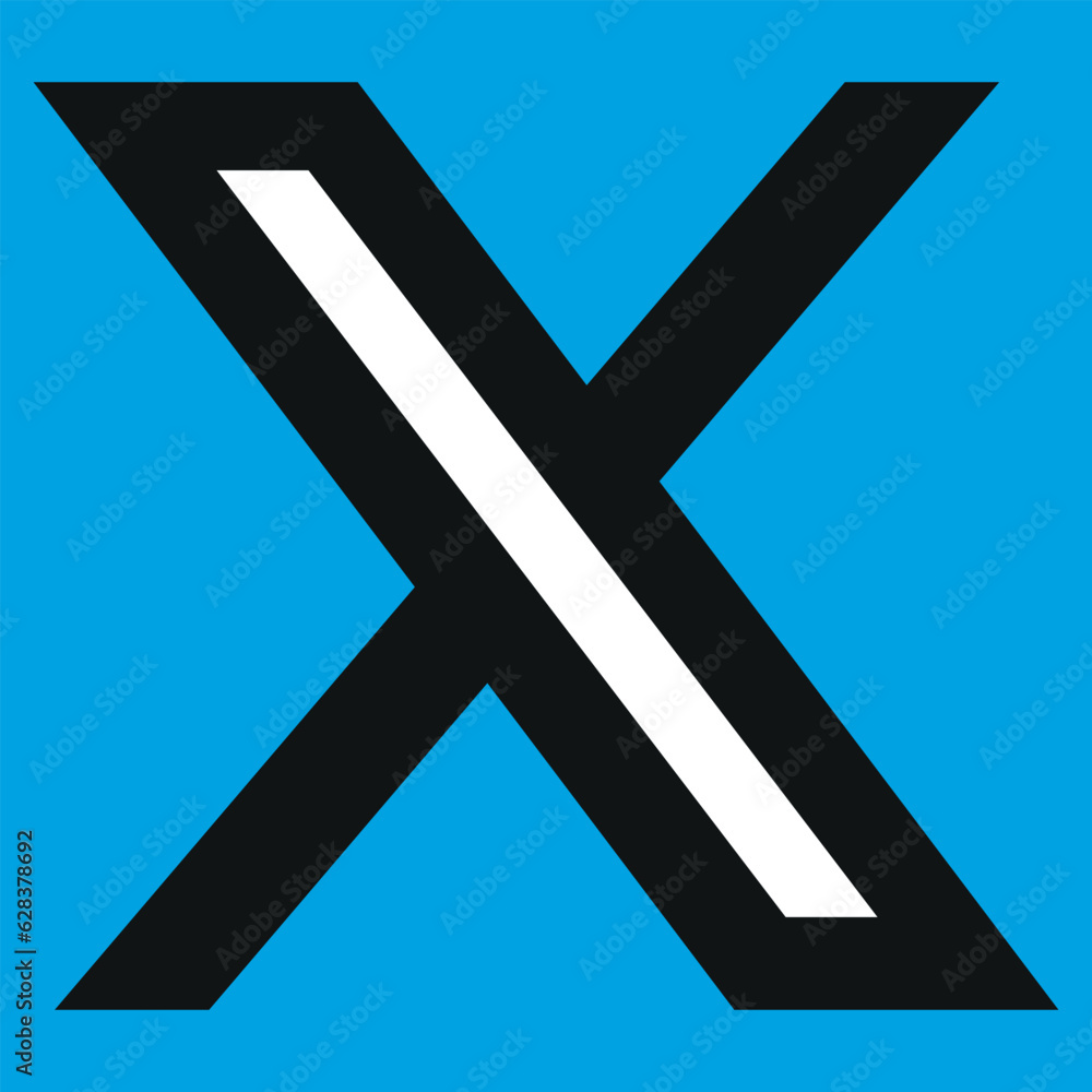 United States, July 26 2023, new logo brand Twitter with new X-shaped ...