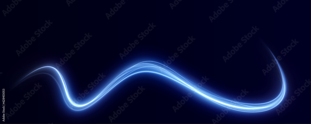 Luminous blue lines png of speed. Light glowing effect png. Abstract ...