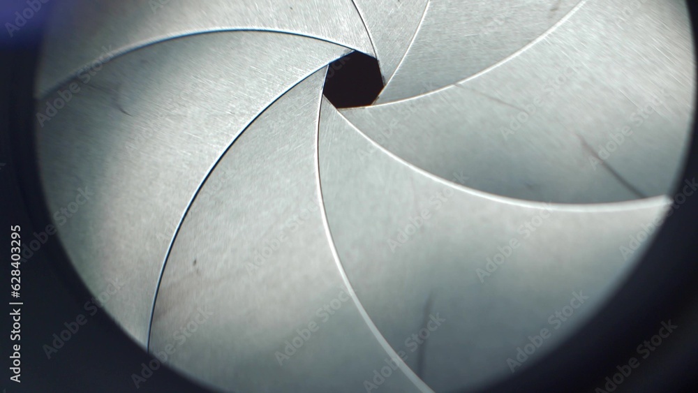 Camera Lens Aperture Diaphragm Iris Opening And Closing when Taking ...