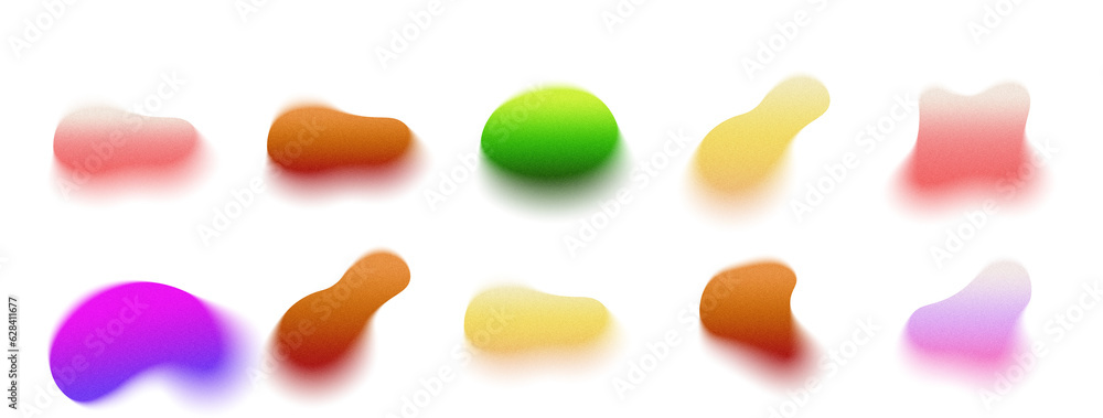 Gradient Grainy Blobs PNG transparent noise texture holographic blur ...