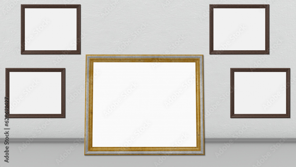 Poster Cornici, quadri vuoti in mostra su muro bianco – Wall Art ...