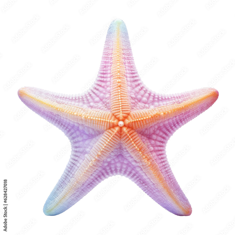 pastel starfish isolated on transparent background cutout Stock ...
