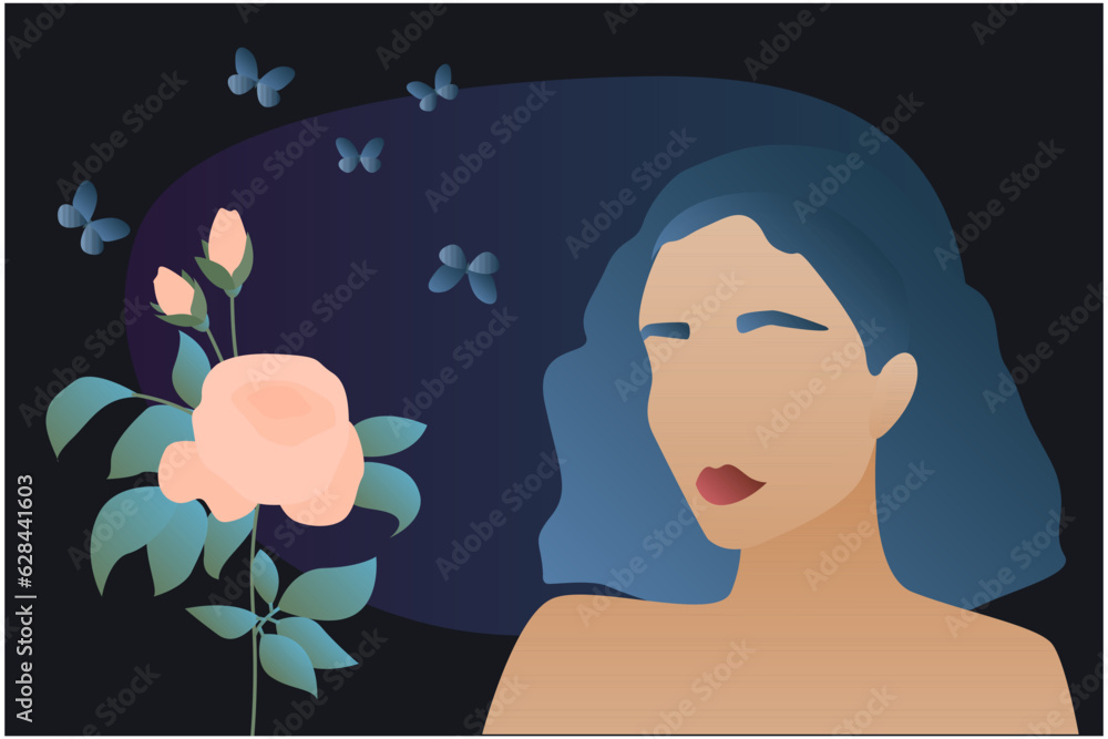Abstract Female Woman Girl Beauty Person Character Avatar Silhouette ...