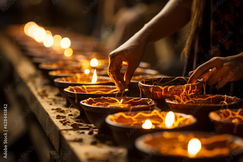 the process of candle-making, from the melting of wax to the pouring ...
