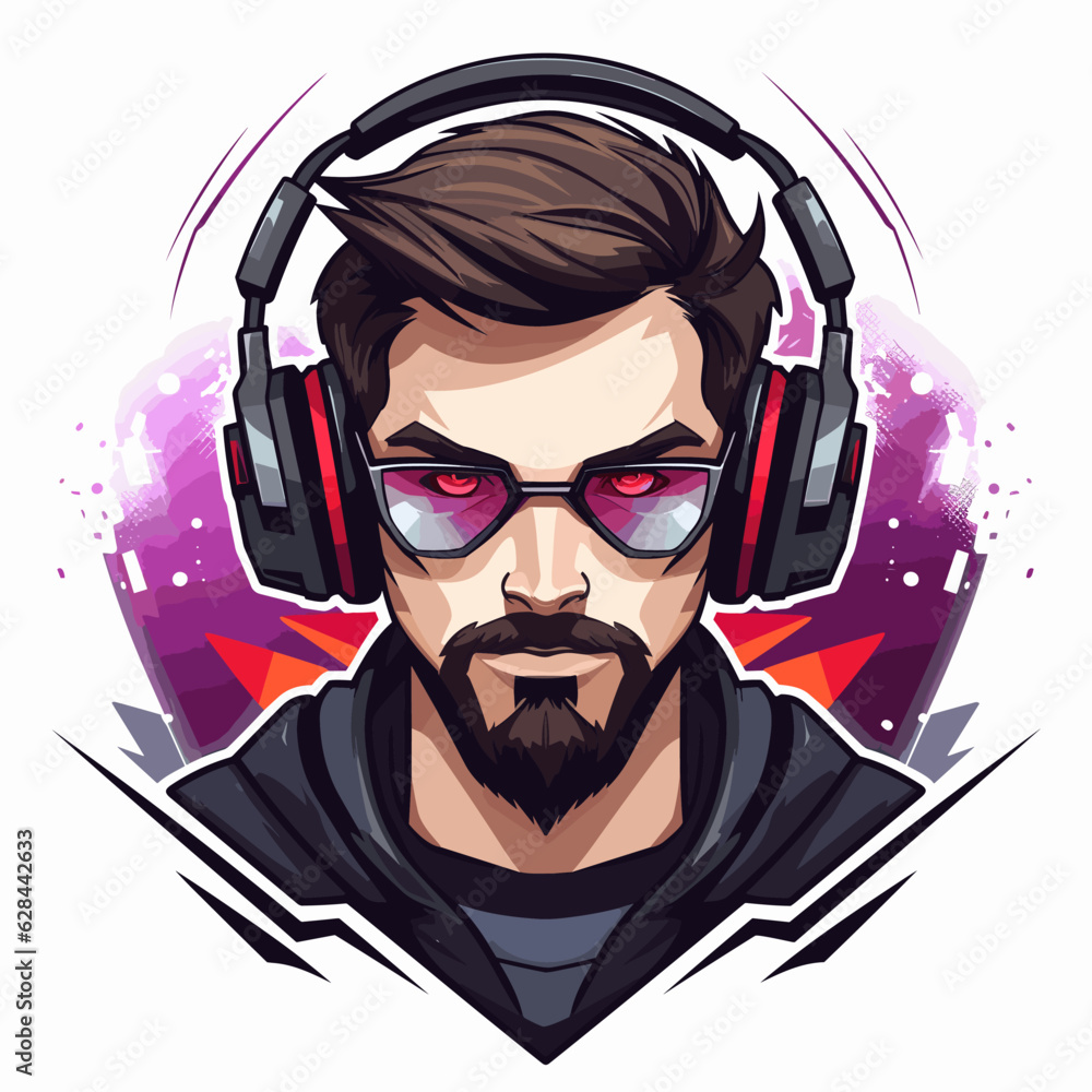 Esport vector logo gamer, gamer icon, gamer head, vector, sticker Stock ...